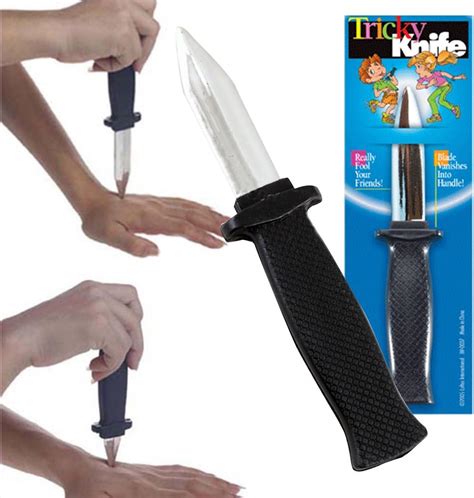 Two Pack Trick Plastic Fake Spring Retractable Knife Set