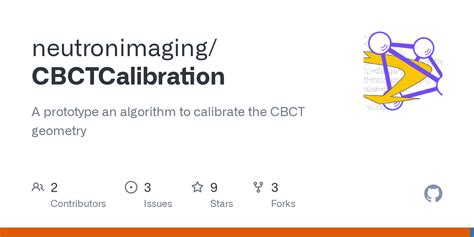 Github Neutronimagingcbctcalibration A Prototype An Algorithm To Calibrate The Cbct Geometry