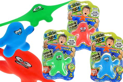 Ja Ru Stretchy Guy 3 Squishy Toys Bendable Wrestling Action Figures Sand Filled