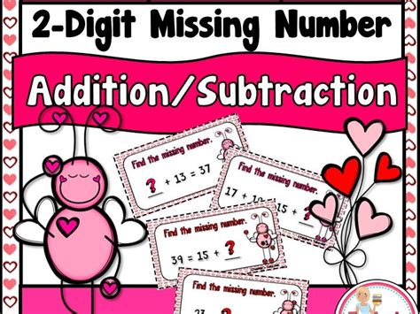 Love Bug Missing Number Using 2 Digit Addition And Subtraction Teaching Resources