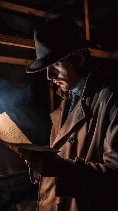 Free Mysterious Detective Reading Image Mystery Detective Reading