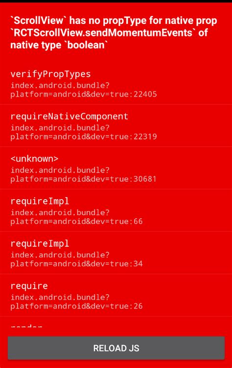Requiring Module Scrollview Which Threw An Exception React Native