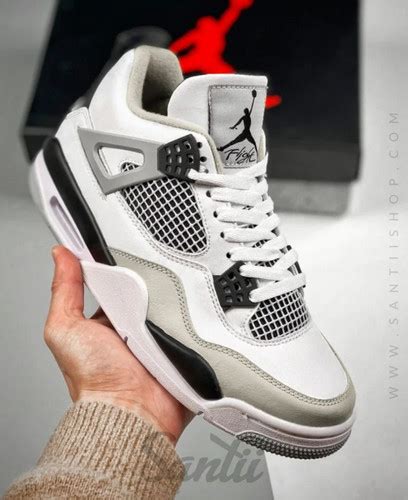 Air Jordan 4 Military Black Grey Santiishop Sneakers