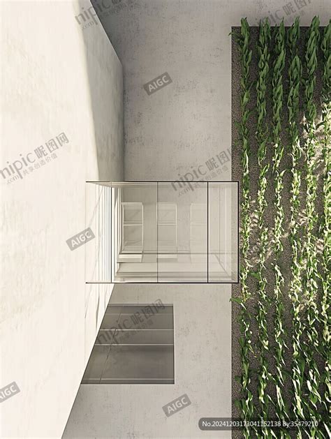 Ai创作图生态门厅 环保室内建筑 极简主义花园 当代庭院 当代花园 室内生态 生态展厅 室内垂直绿化 生态建筑设计 花房设计 绿色展馆 植物墙窗户 内墙绿化 植物墙入口 内庭设计nipic