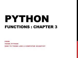 PPT Python Functions PowerPoint Presentation Free Download ID