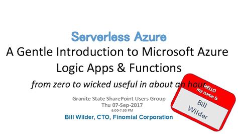 Serverless Azure A Gentle Introduction To Microsoft Azure