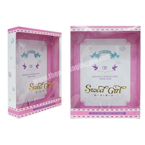 Pink Doll Toy Packaging Boxes With Window