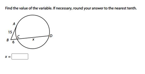 Solved Find The Value Of X And The Length Of Each Secant