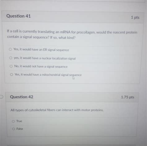 Solved If A Cell Is Currently Translating An Mrna For
