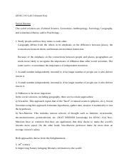 Lab Answer Key Docx GEOG Lab Answer Key Social Science The Social Sciences Are