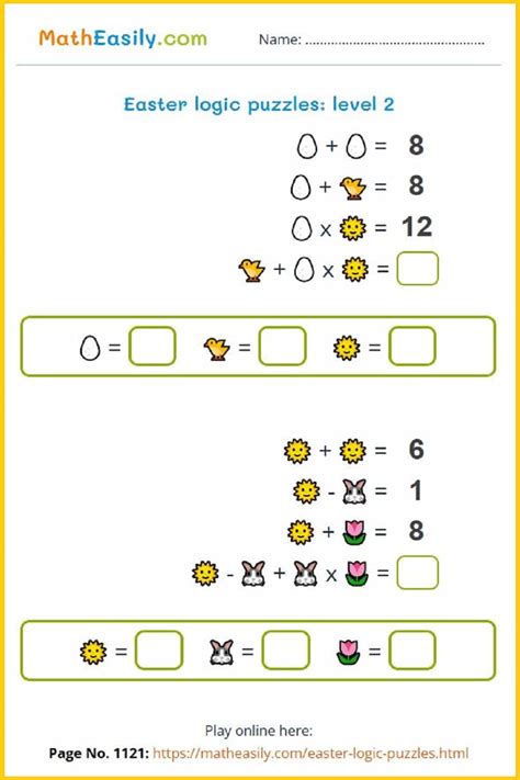 Math Easter Worksheets Pdf Free Download