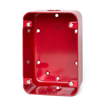 SigCom SGB 32S Interior Surface Back Box Red FireAlarm Com