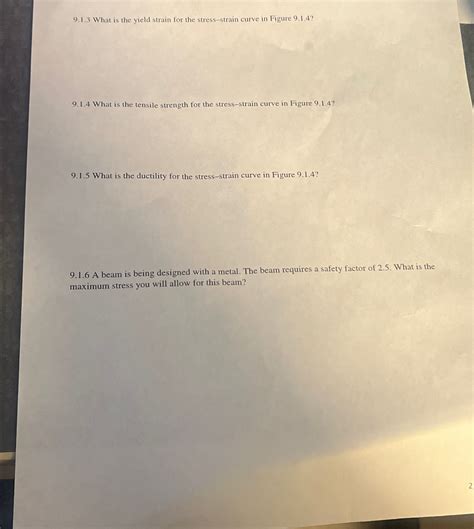 What Is The Yield Strain For The Stress Strain Chegg Com