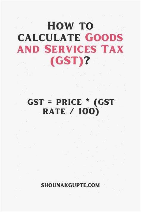 Free Goods And Services Tax Gst Calculator Online