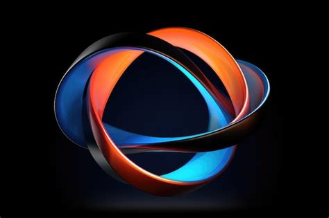 Premium Ai Image Glowing Circular Shapes Ring Shape Empty Space