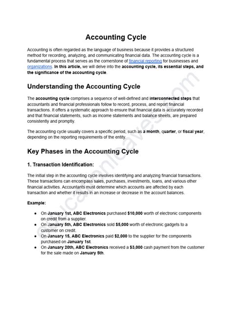 Accounting Cycle Pdf Pdf Debits And Credits Business