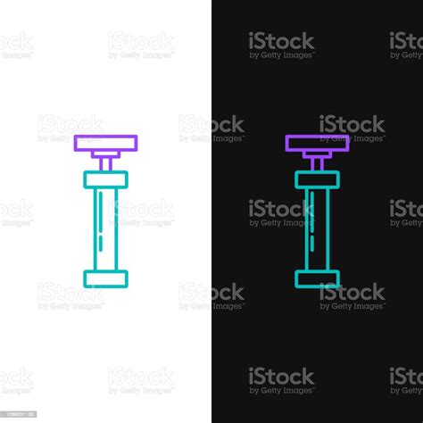 흰색과 검은 색 배경에 격리 라인 자동차 공기 펌프 아이콘 다채로운 개요 개념 벡터 개인 장식품에 대한 스톡 벡터 아트 및 기타 이미지 개인 장식품 금속 금속의