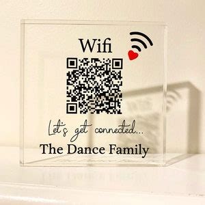 Wifi QR Code Sign Wifi Acrylic Sign Wifi Code Wifi Password Sign Custom Wifi QR Code