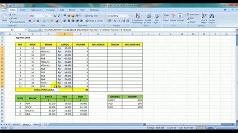 Fungsi If Hlookup Dan Vlookup Pada Excel Part 2 Youtube