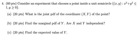 Solved 4 60 Pts Consider An Experiment That Chooses A Chegg Com