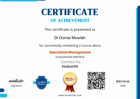 Dr Oomar Mowlah Operations Management Mind Luster