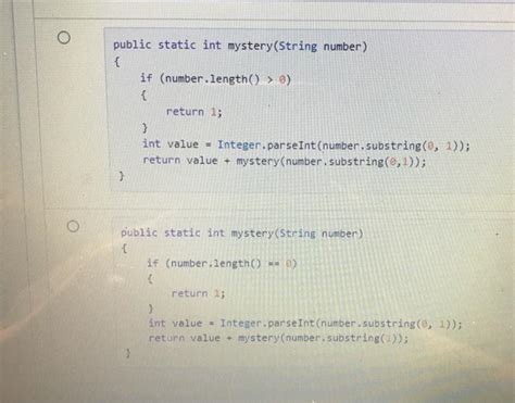 Solved Given The Following Recursive Method Public Static
