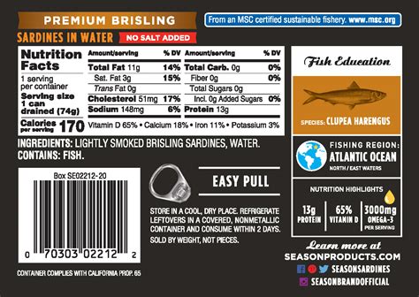 Sardines Season Brand Sustainable Canned Seafood