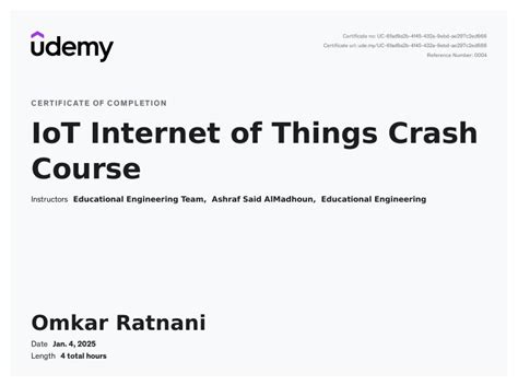 iot esp32 udemy learningjourney techinnovation omkar ratnani