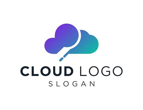 클라우드 로고 디자인 프리미엄 벡터