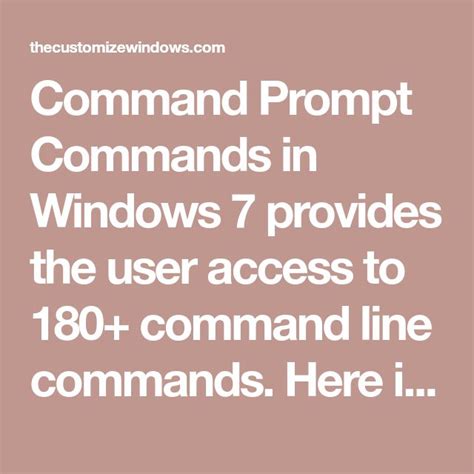 Command Prompt Commands Alphabetical List Of All Commands In Windows