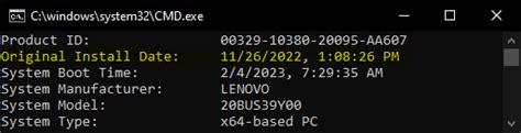 Datetime Reading The Installation Date Of The C Os Stack Overflow
