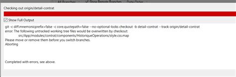 Git Can Not Switch To A Branch In Source Tree Stack Overflow