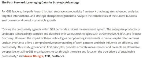 Prohance On Linkedin Productivity Leadershipperspectives Gbs Datadriven Prohance Zinnov…