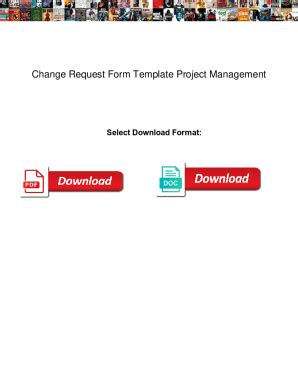 Fillable Online Change Request Form Template Project Management Change Request Form Template
