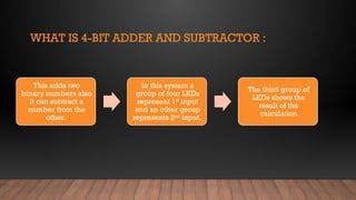 Bit Adder And Subtractor Using S Complement PPT