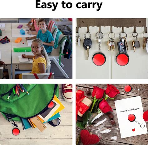 Buy Neutral Recordable Talking Button With Keychain 20s Voice Recording Time Sound Button