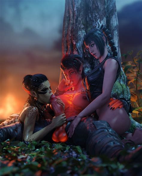 Rule 34 1futa 2girls 3d Areolae Baldurs Gate Baldurs Gate 3 Batesz Big Penis Blowjob Blowjob