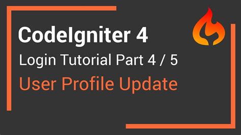 CodeIgniter User Login Tutorial Part User Profile Page YouTube