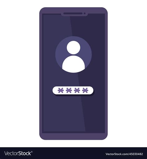 Smartphone With Password Access Royalty Free Vector Image