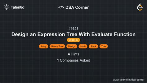 Design An Expression Tree With Evaluate Function Dsa Problem Talentd