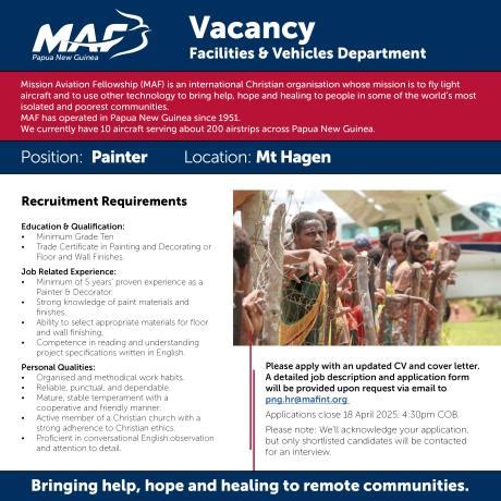 Work With Us Papua New Guinea