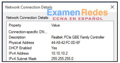 Observe La Ilustración Se Muestra La Configuración De La Dirección Ip De Un Host ¿cuál Es El