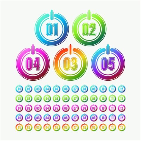 Premium Vector On Button Design Style Bullet Numbering