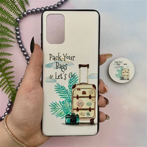 قاب گوشی Galaxy S20 Plus سامسونگ فانتزی برجسته سوزنی طرح سفر پاپ سوکت