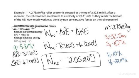 How To Calculate Work Done By Non Conservative Forces Physics