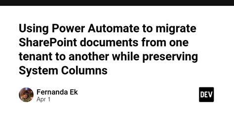 Using Power Automate To Migrate Sharepoint Documents From One Tenant To