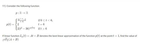 Solved Consider The Following Function P RR Chegg