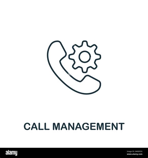 Call Management Icon Monochrome Simple Customer Relationship Icon For Templates Web Design And