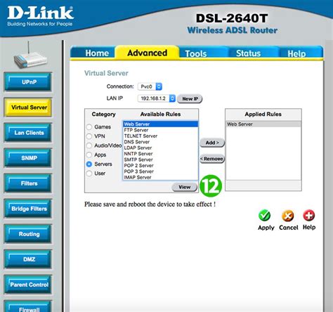 Enable Port Forwarding For The D Link DSL T CFos Software