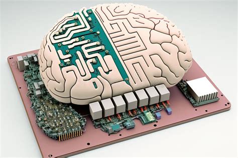 Electronics Ai Brain Connecting Human Brain To Computer Mother Board